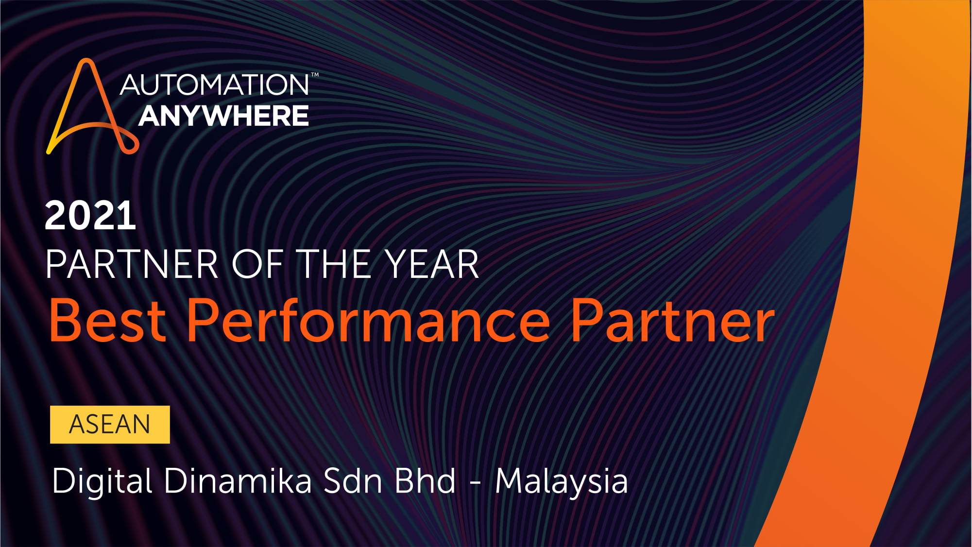 Automation Anywhere's partner of the year 2021 ASEAN - Software Dynamics